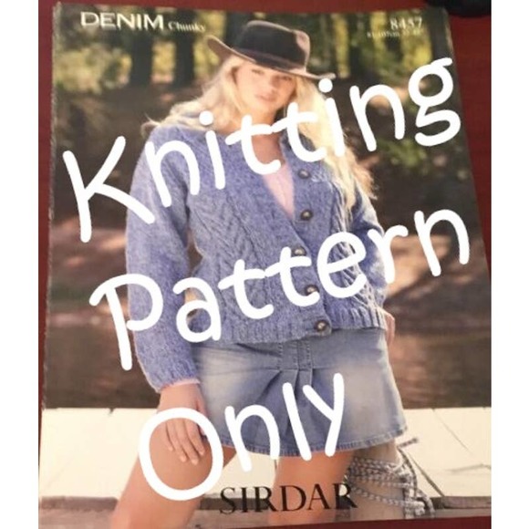 Sirdar | Art | New Sirdar 8457 Denim Chunky Ladies Cabled Cardigan ...